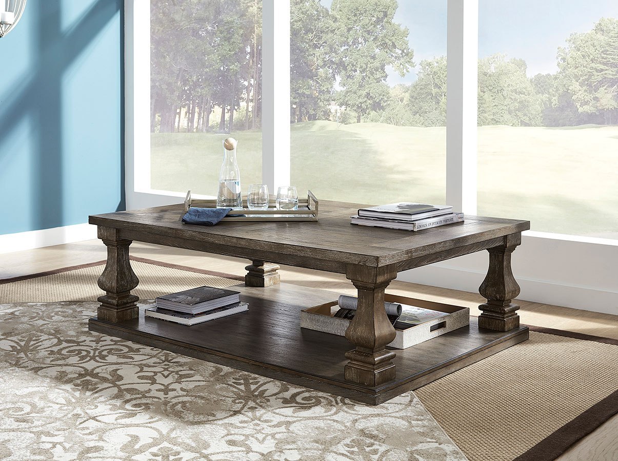 Johnelle Rectangular Cocktail Table Signature Design | Furniture Cart