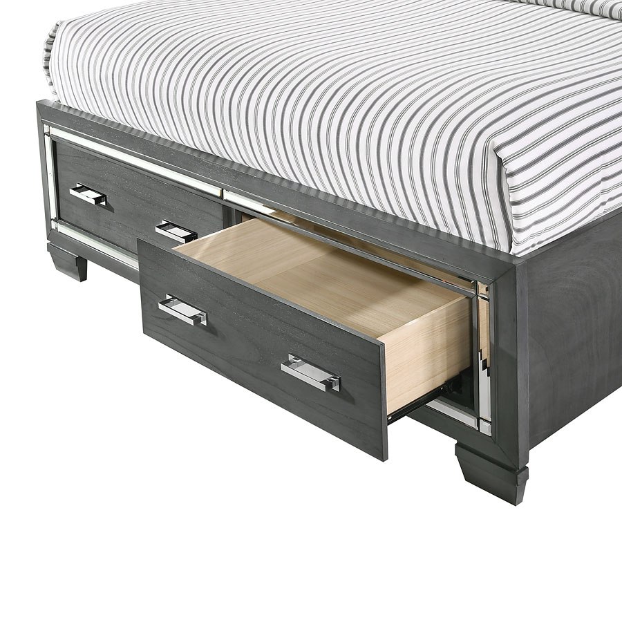Titanium Tufted Storage Bed Elements Furniture | Furniture Cart