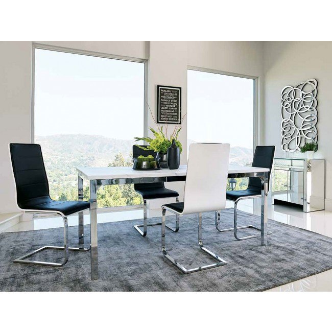 Athena Dining Room Set W/ Broderick Chairs Coaster Furniture ...