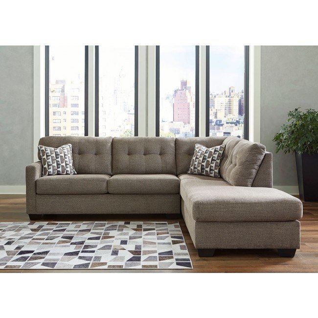 Mahoney Chocolate Right Chaise Sectional Signature Design | Furniture Cart