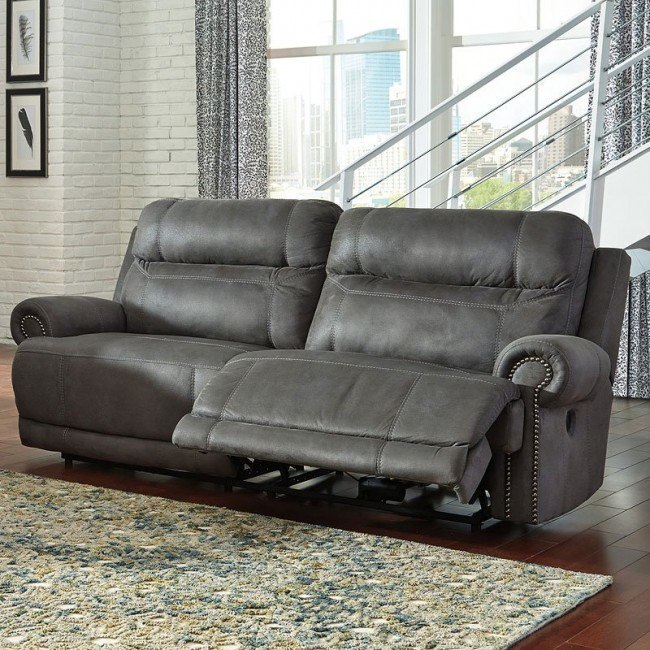 Austere Gray Reclining Sofa Signature Design, 1 Reviews | Furniture Cart