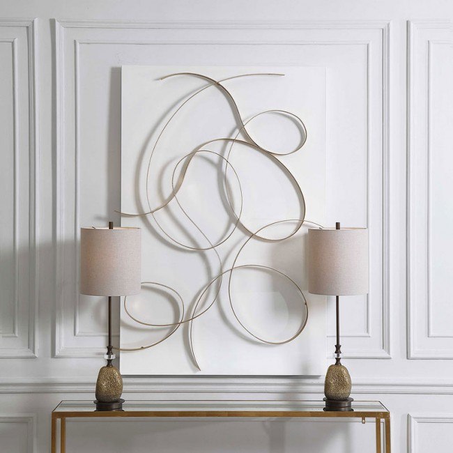 Freehand Modern Metal Wall Panel Uttermost | Furniture Cart