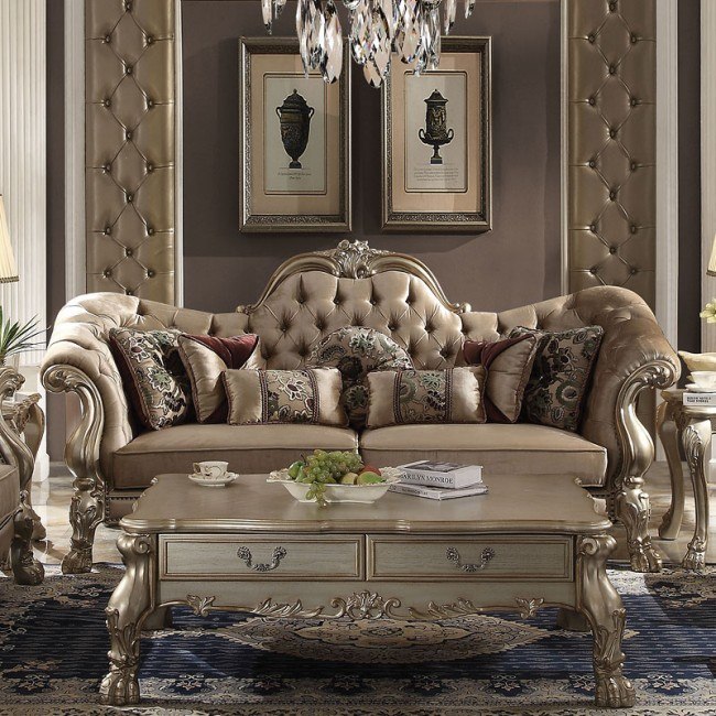 Dresden Sofa (Bone Velvet) Acme Furniture | Furniture Cart