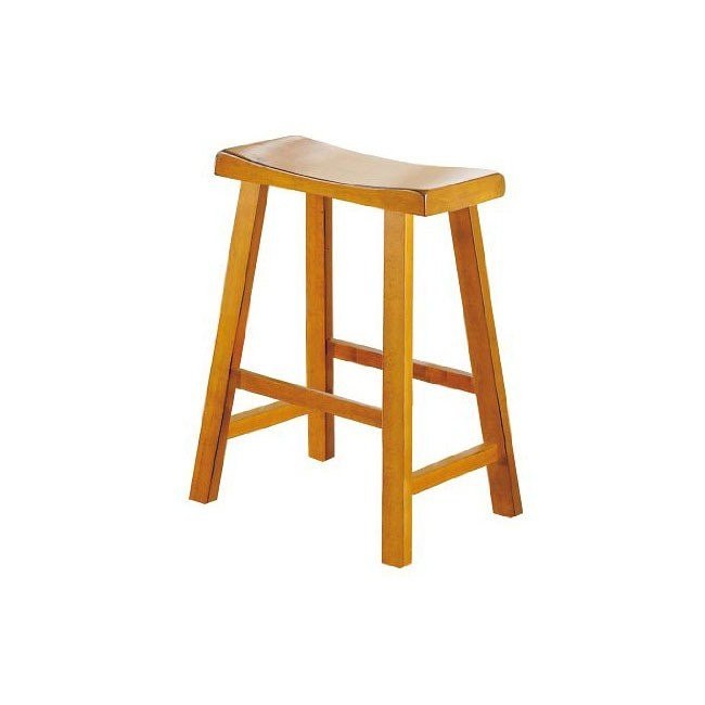 Saddleback 18 Inch Stool (Oak) (Set Of 2) Homelegance, 1 Reviews ...