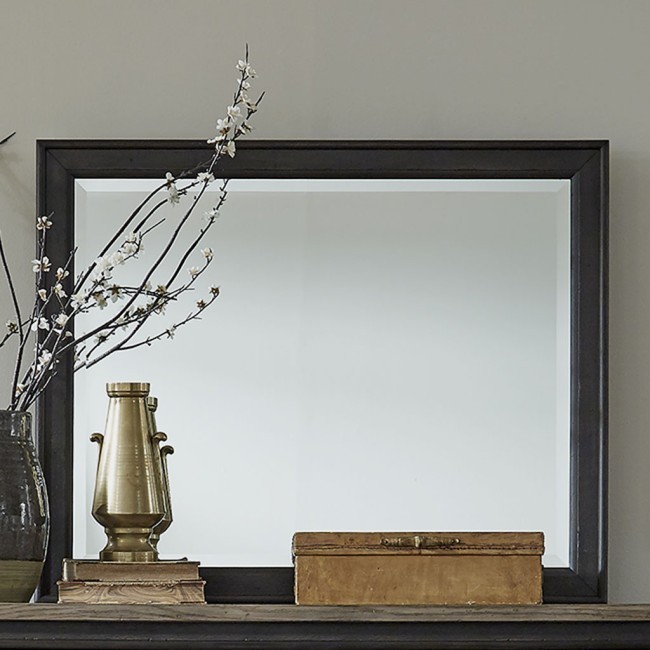Americana Farmhouse Landscape Mirror (Black) Liberty Furniture ...
