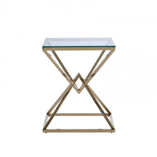 Double Pyramid Base Lamp Table Chintaly Imports | Furniture Cart