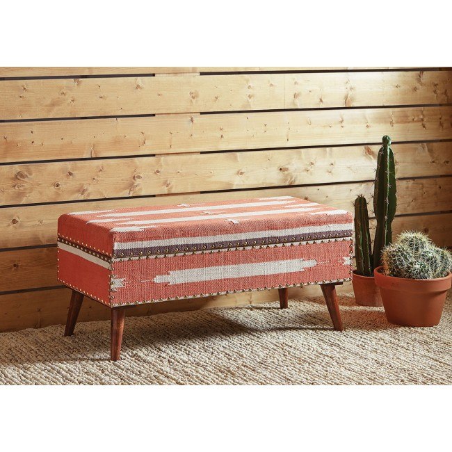 Eclectic Orange Storage Bench Coaster Furniture | Furniture Cart