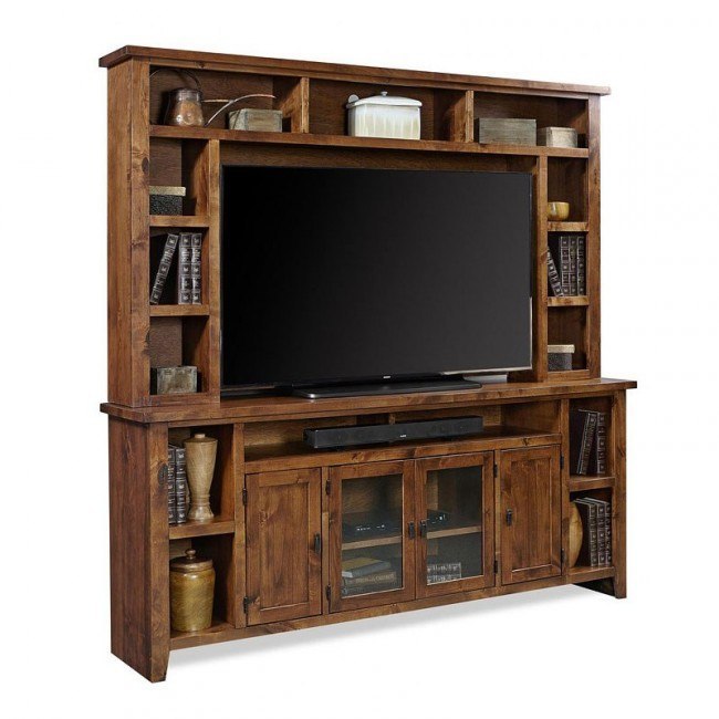 Alder Grove 84 Inch Entertainment Center (Fruitwood) Aspenhome ...