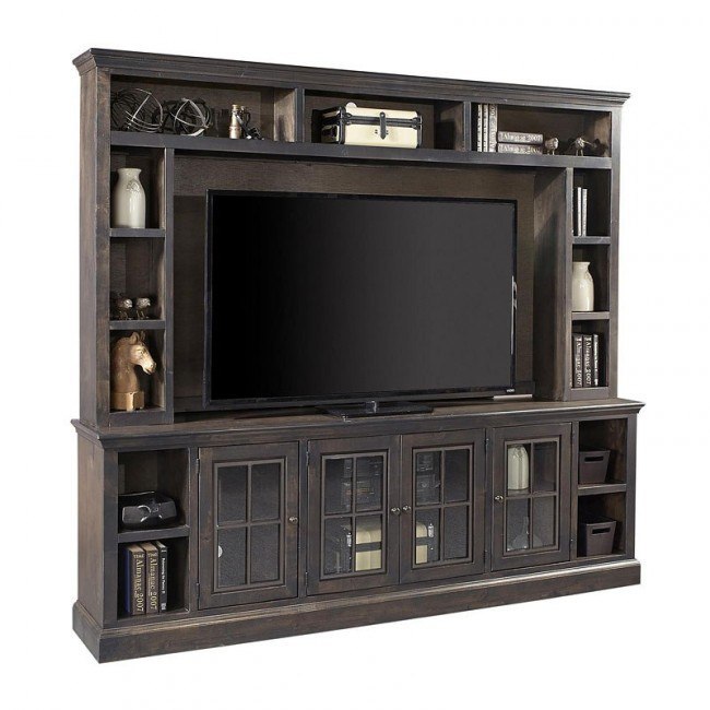 Churchill 96 Inch Entertainment Center (Ghost Black) Aspenhome ...
