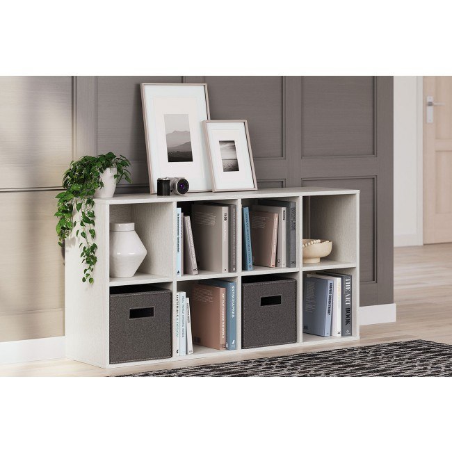 Aprilyn White Eight Cube Organizer Signature Design | Furniture Cart
