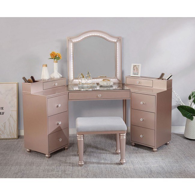 Tracie Vanity Set (Tiffany Blush) Furniture Of America | Furniture Cart