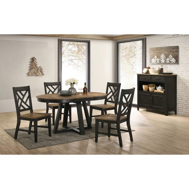 Harper Round Dining Room Set W/ Lattice Back Chairs Intercon Furniture ...