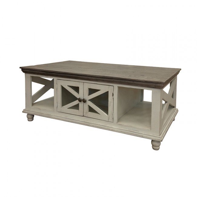 Florence Ivory Cocktail Table IFD Furniture | Furniture Cart