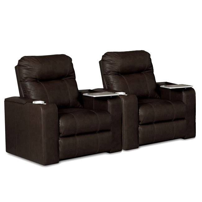 Palace Modular Theater Seating W/ Power (Burgundy) Klaussner ...