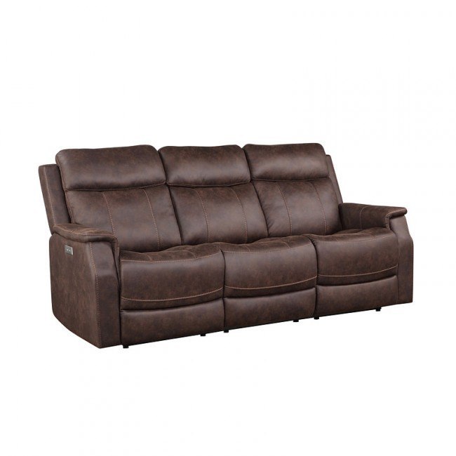 Valencia Power Reclining Sofa (Walnut) Steve Silver Furniture ...